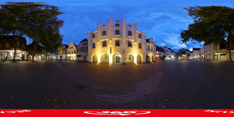 Marktplatz Beckum zur blauen Stunde - 360beckum.de - Virtueller ...